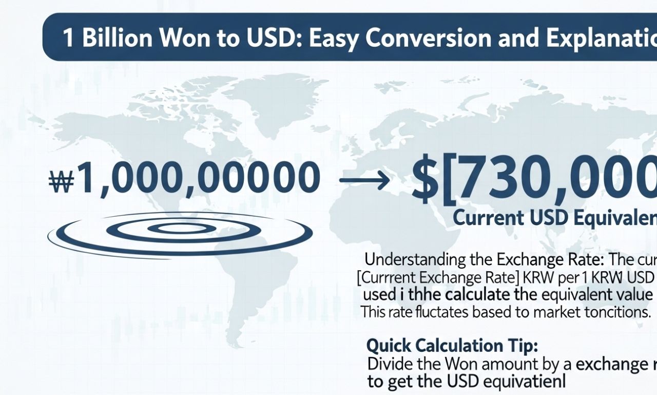 1 Billion Won to USD: Easy Conversion and Explanation